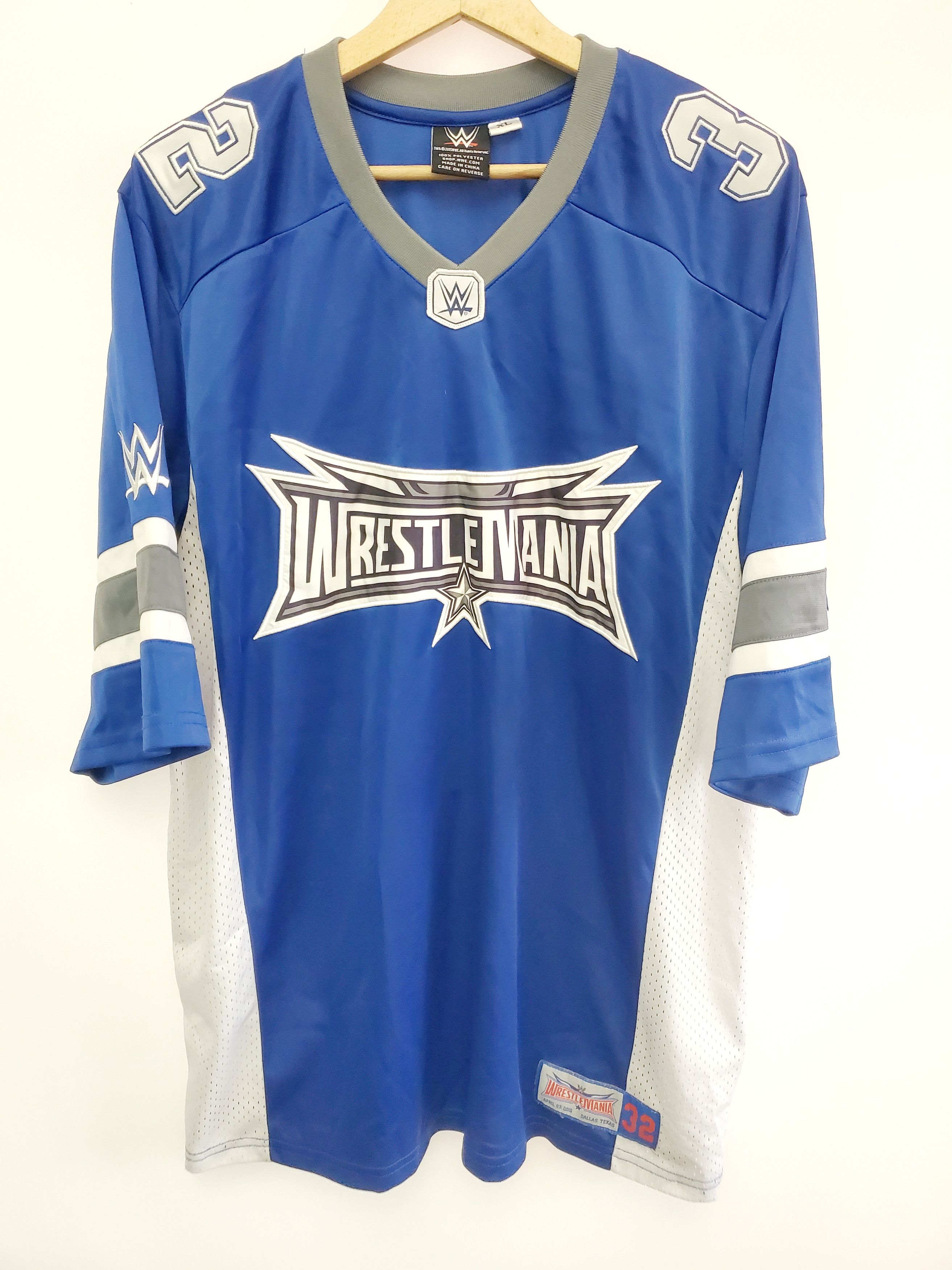 Vintage × Wwe × Wwf WWE Wrestlemania 32 Football Jersey | Grailed