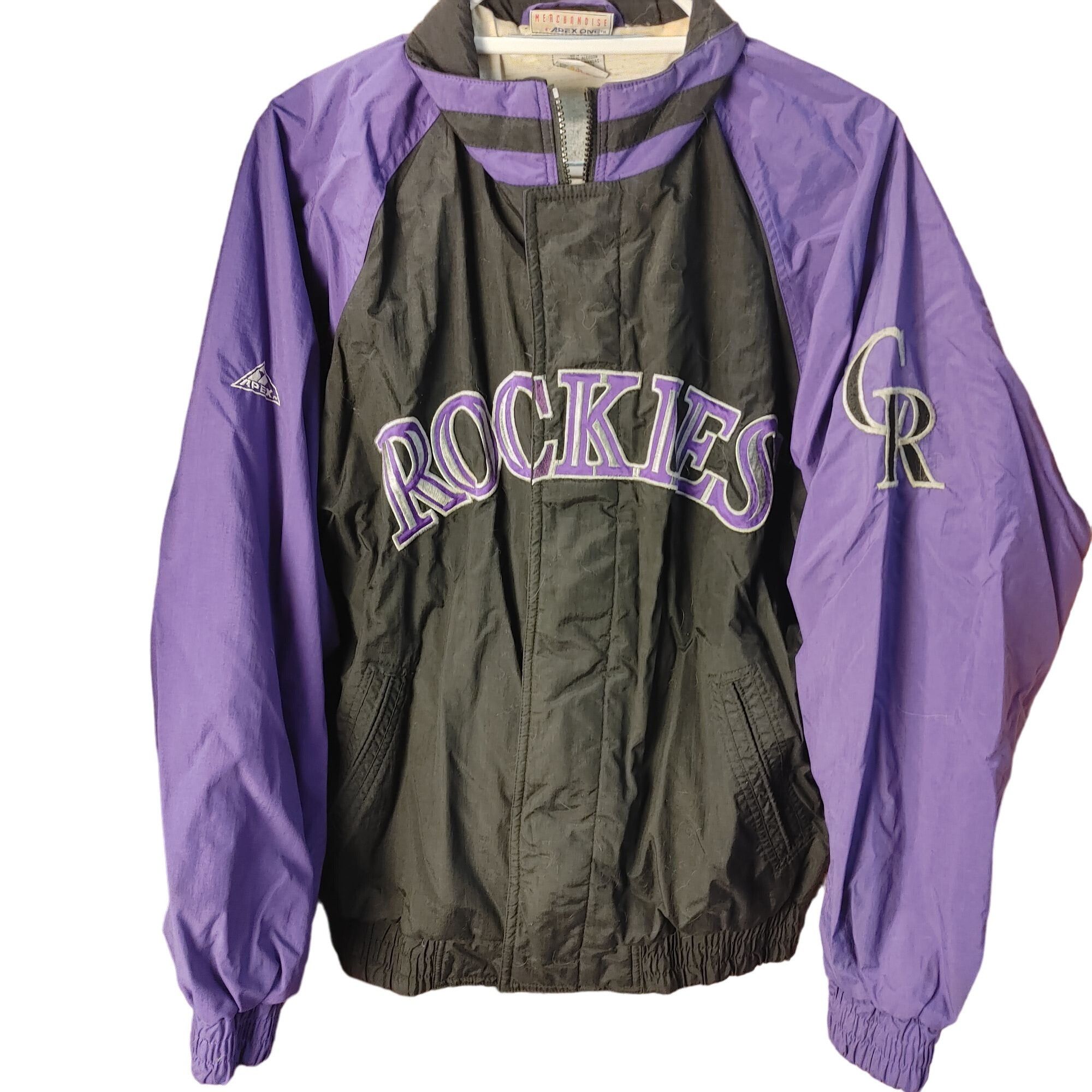 Vintage Genuine Merchandise Men's Black/Purple Colorado Rockies Coat ...