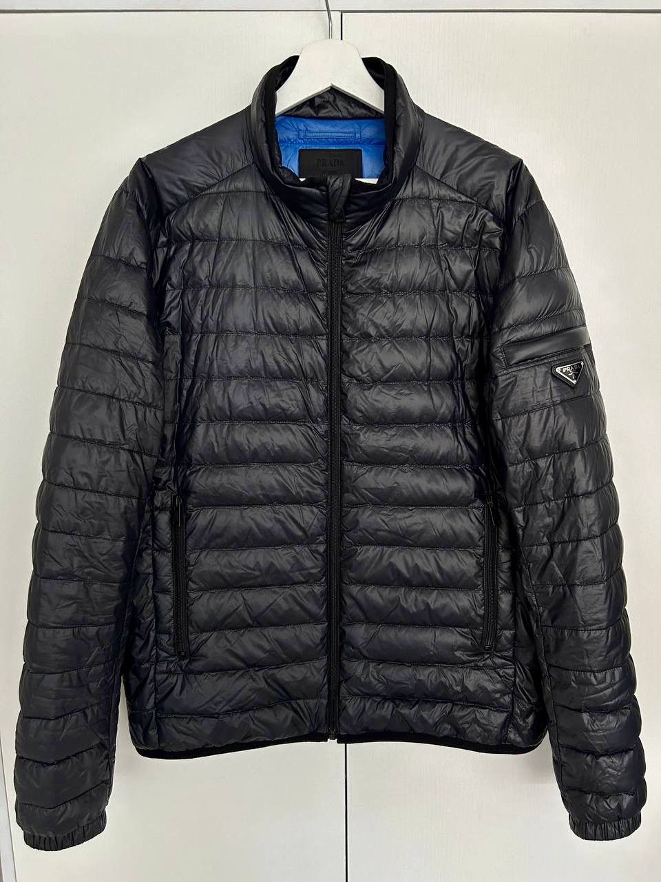 Prada Prada Milano Triangle Badge Quilted Shell Puffer Down Jacket ...