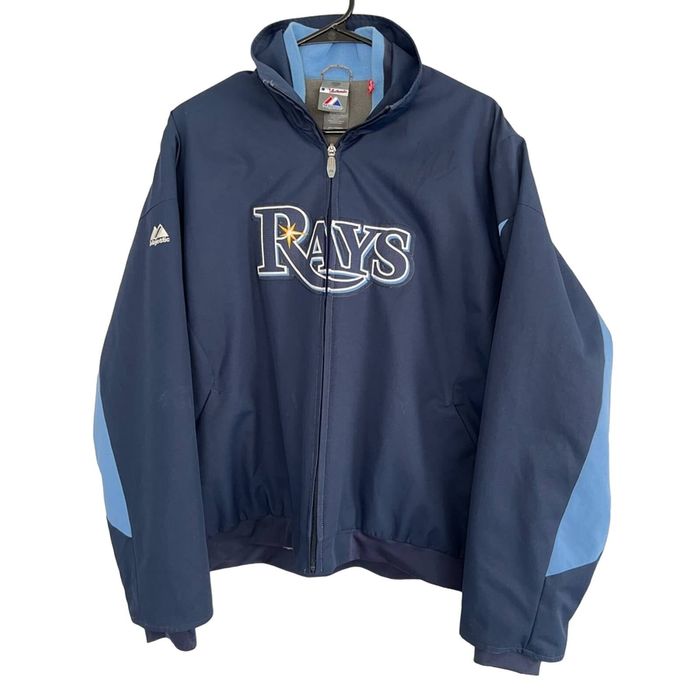 Majestic Tampa Bay Rays Jacket LARGE Majestic Therma Base Full Zip ...