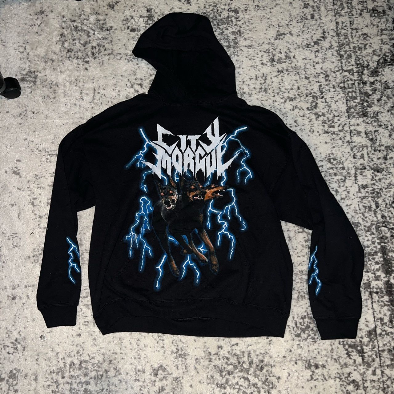 City Morgue city morgue lighting dogs hoodie | Grailed