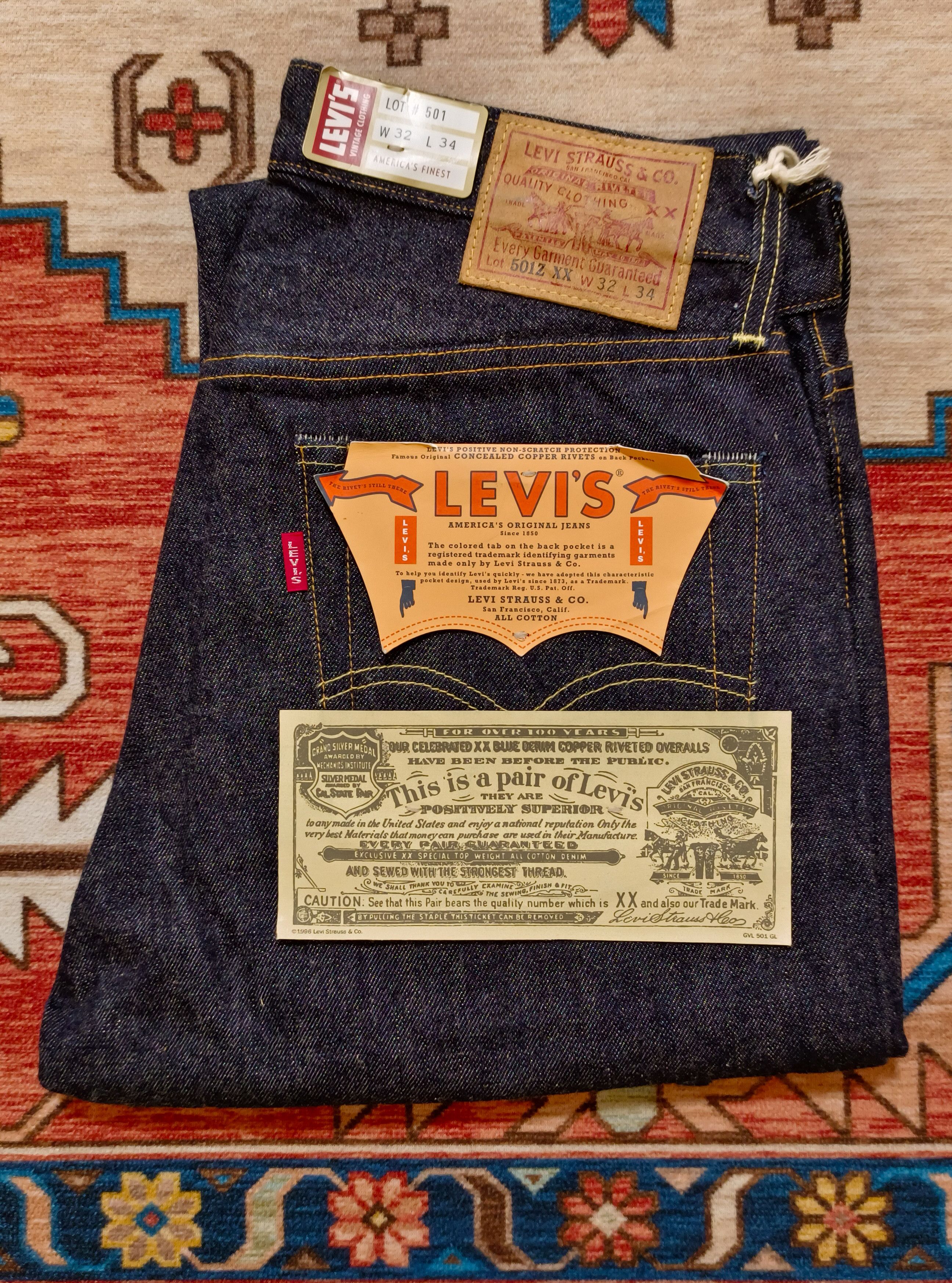 Levi's Vintage Clothing LEVIS VINTAGE CLOTHING LVC 501Z XX 1954 Rigid ...