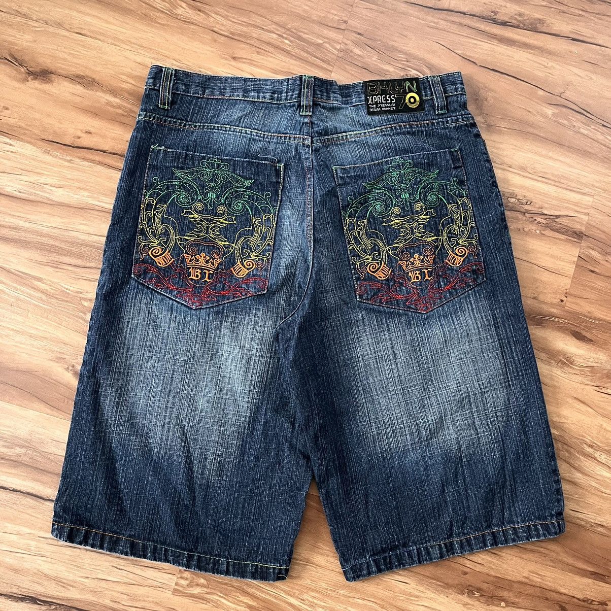 Hype Crazy Y2K Baggy Wide Leg Faded Skater Punk Emo Graphic Jorts | Grailed