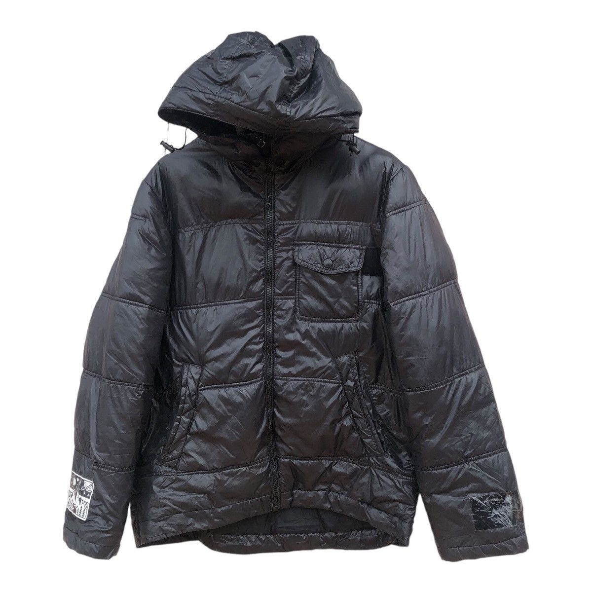 Japanese Brand Puffer Jacket Hoodie Time Flies Vintage Classic | Grailed