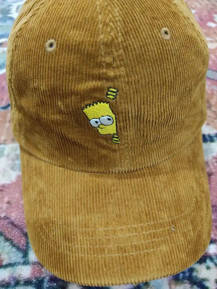 Vintage Bart Simpson Corduroy Cap Hat | Grailed