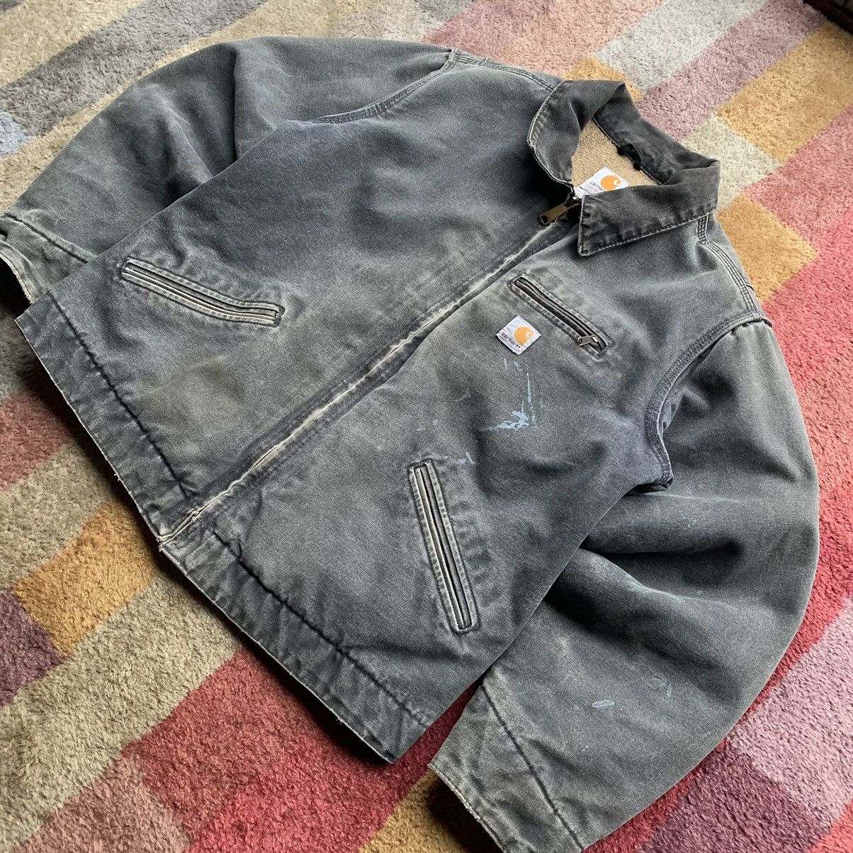 Carhartt × Streetwear × Vintage Vintage 90s Grey Faded Carhartt Detroit ...