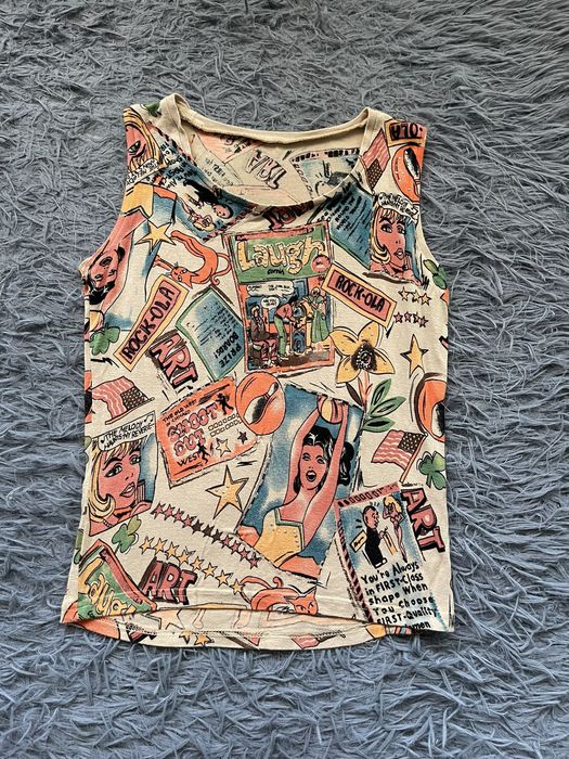 Vintage 90s vintage pin up art tank top | Grailed