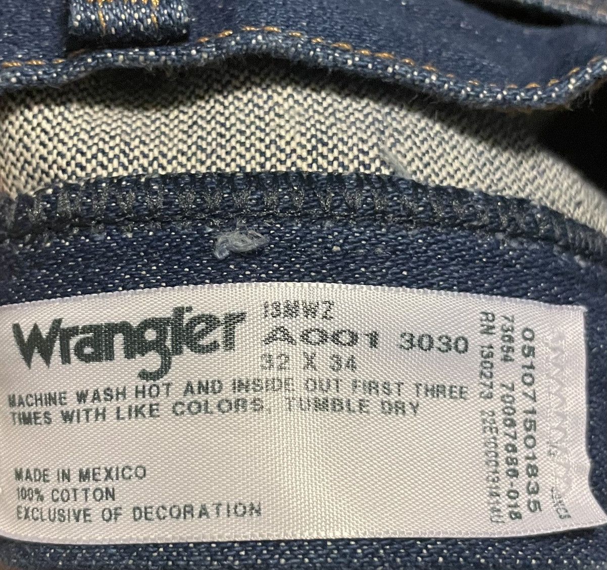 Vintage Wrangler A001 Cowboy Denim | Grailed