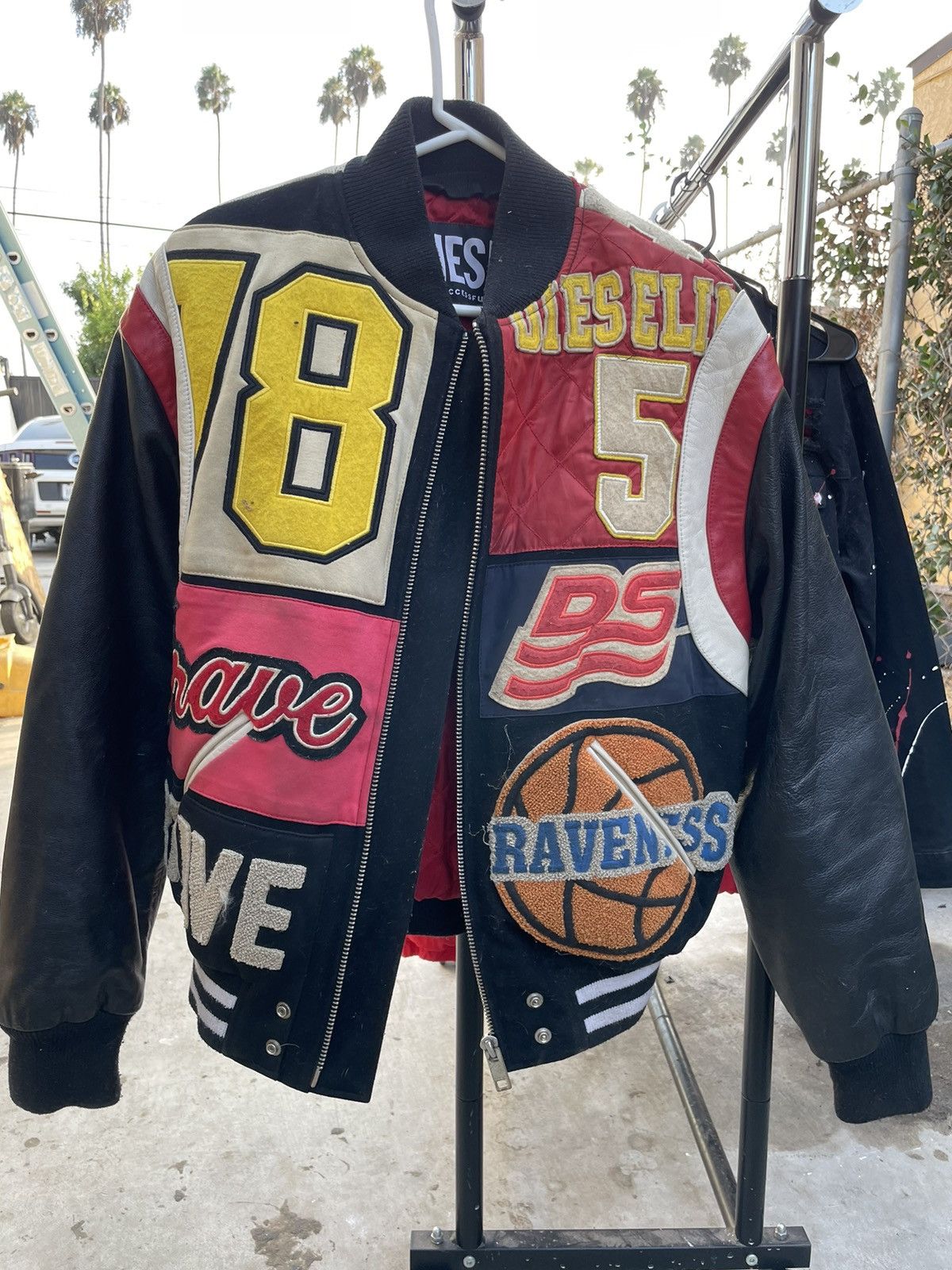 Diesel Diesel Keir Varsity Leather Bomber Jacket Rare | Grailed