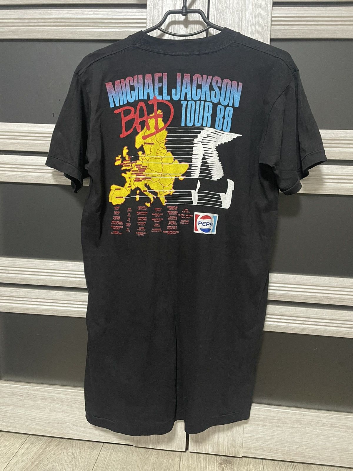 Band Tees × Michael Jackson × Vintage 1988 Michael Jackson Bad Tour 88 Tee Vintage T Shirt Band ...