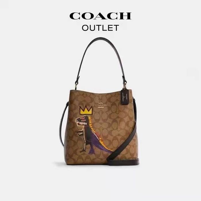 Coach Coach x Basquiat Ole Dinosaur Town Bucket Bag | Grailed