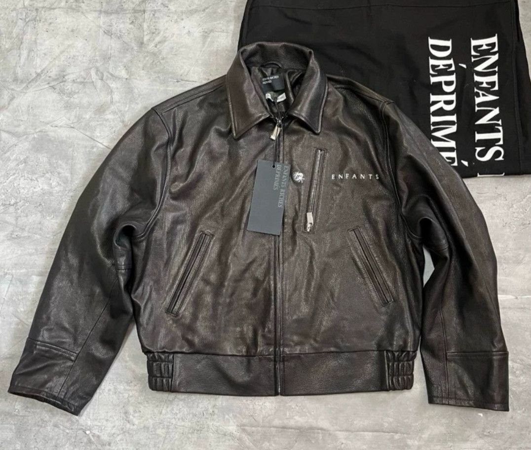 Enfants Riches Deprimes Erd Big Smoke Embroidered leather jacket | Grailed