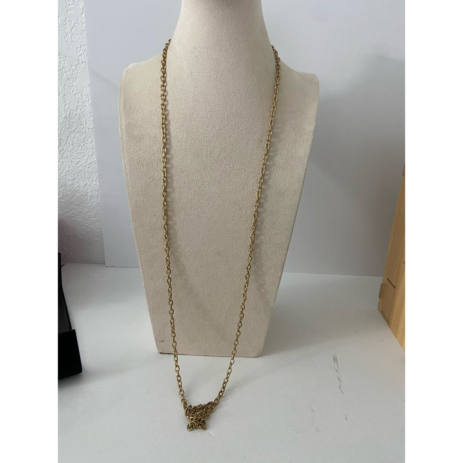 Vintage Vintage super long cable chain, necklace, gold tone | Grailed