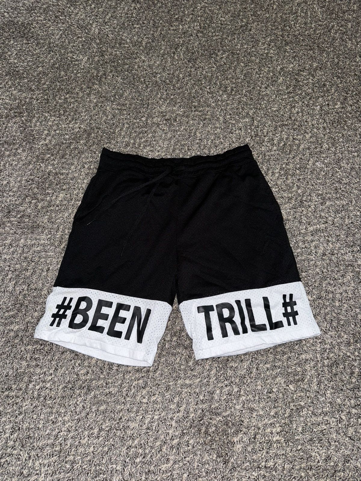 Been Trill × Virgil Abloh Black OG Been Trill shorts mesh S | Grailed