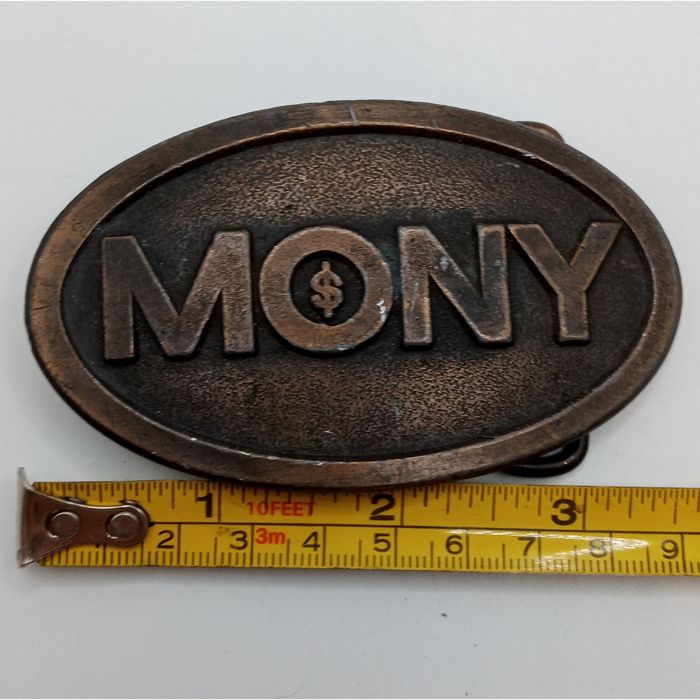 Vintage Mony Money Belt Buckle Dollar Sign Vintage Well Worn Western ...