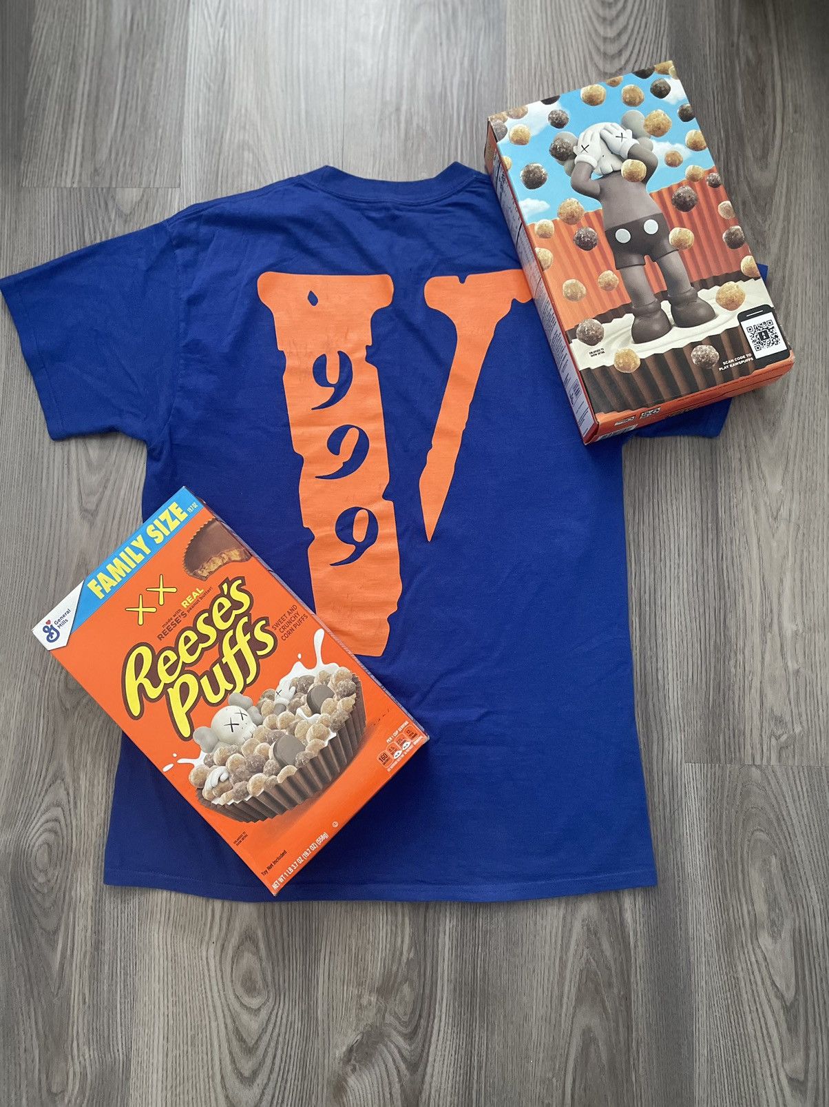 Vlone Juice Wrld Vlone X Aape shirt X Kaws Cereal Box | Grailed