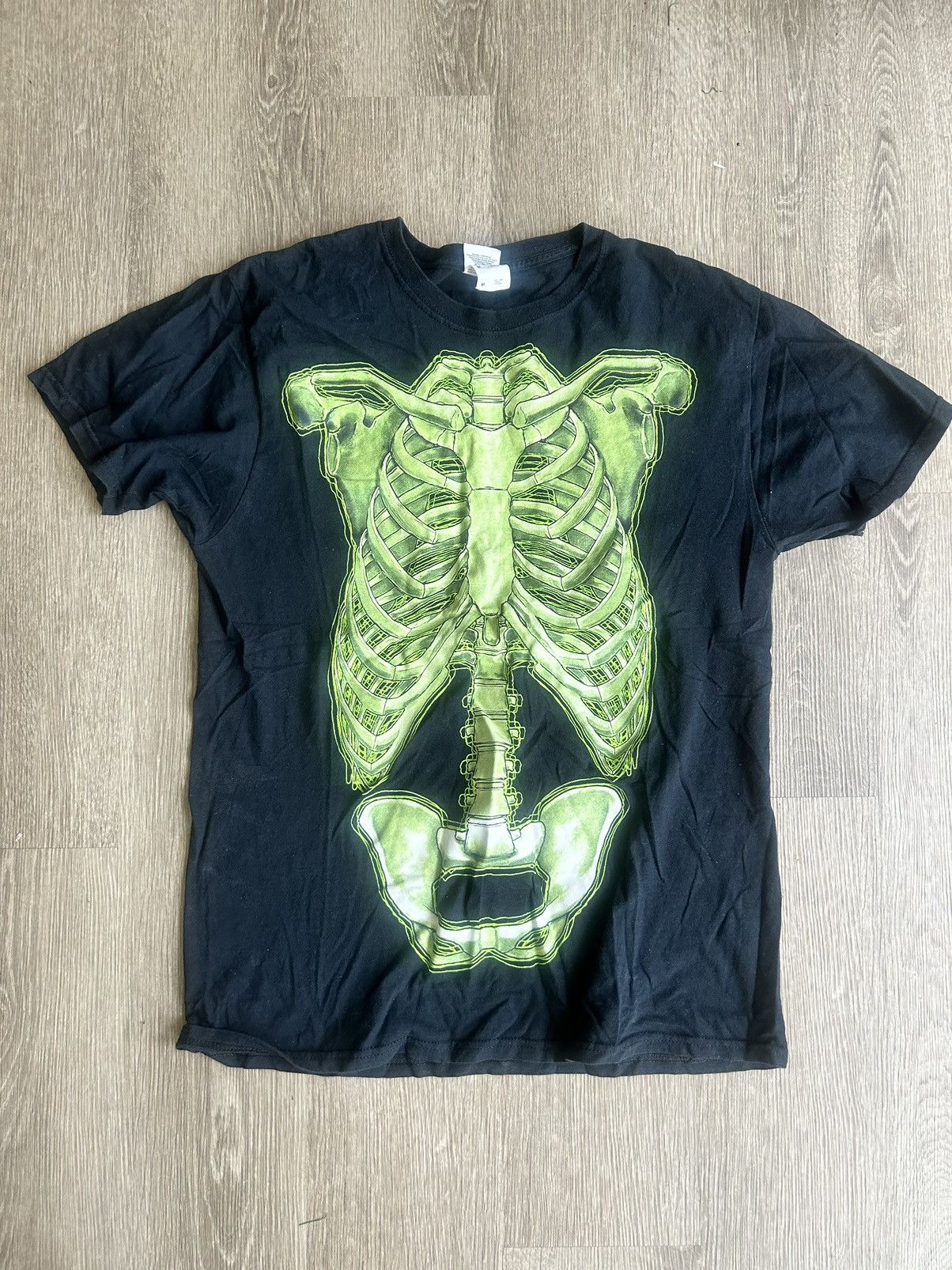 Hanes × Vintage X-ray Skelton glow in the dark tee | Grailed