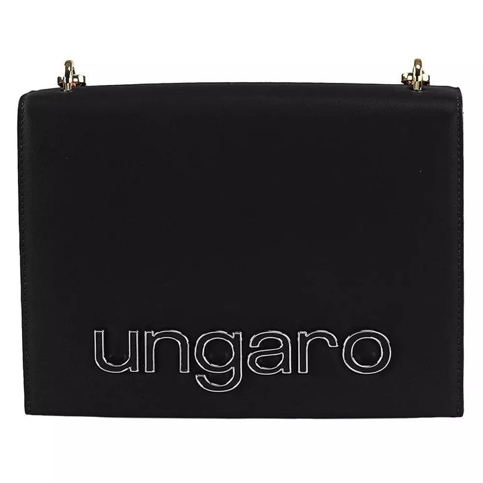 Designer Ungaro Elegant Calfskin Shoulder Bag in Chic Black | Grailed