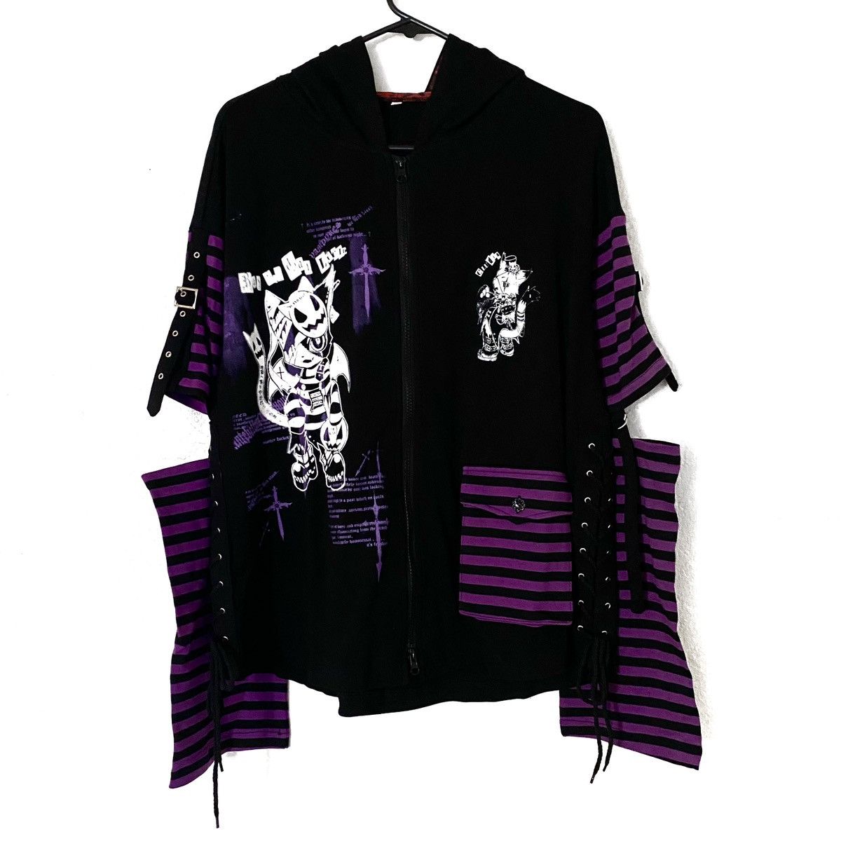 20471120 × Drain Gang × Maris Rock MARIS ROCK WIT-33 Cat Ear Hoodie ...