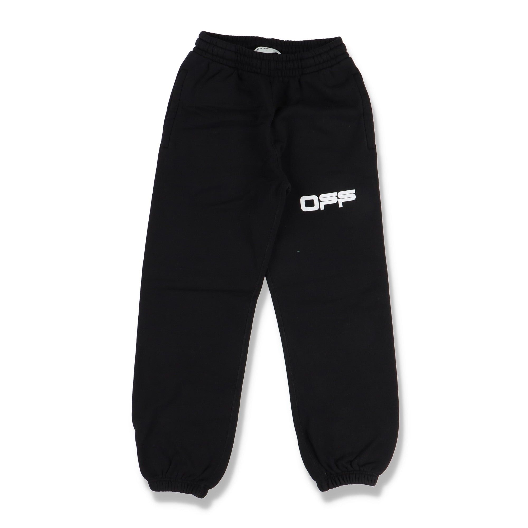 Off-White Black Airport Tape Diagonals Sweatpants | Grailed