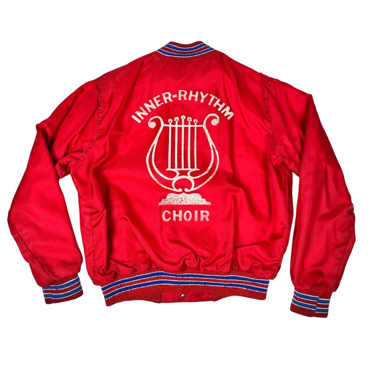 Union Made × Vintage Vintage Inner Rhythm Choir 1980s Satin Bomber ...