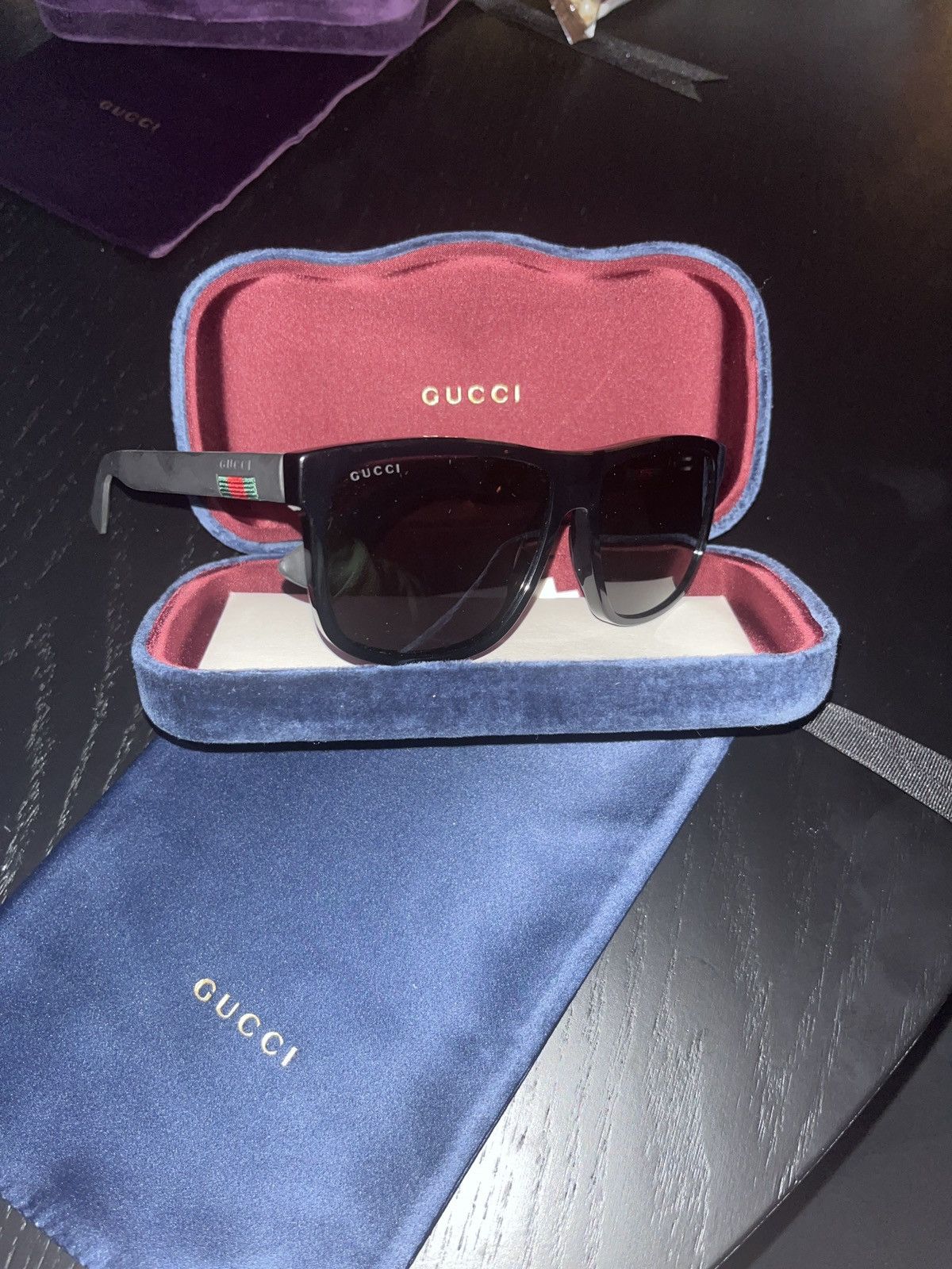 Gucci Gucci GG0010S Mens Luxury Sunglasses Blue Box | Grailed