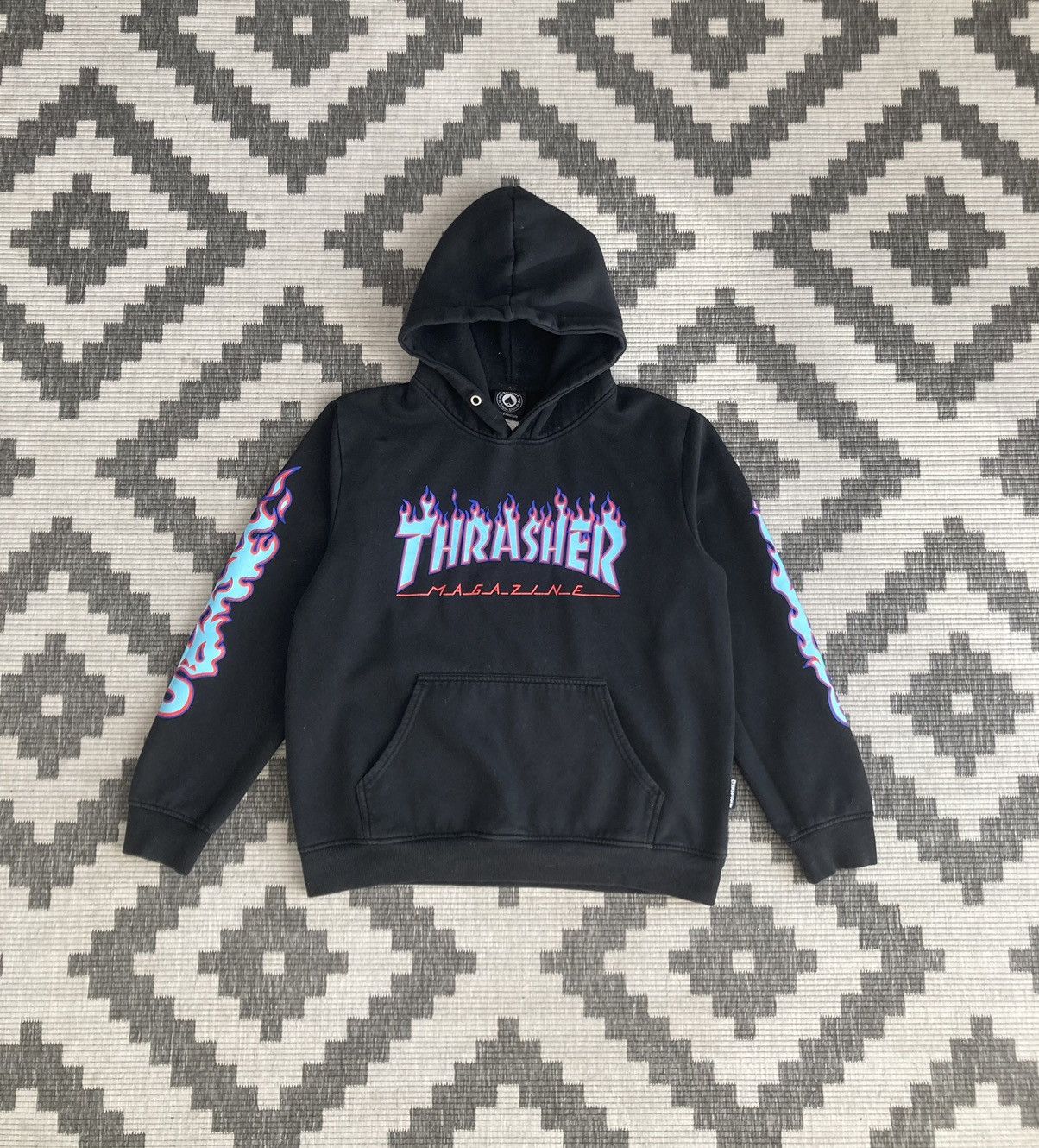 Thrasher Thrasher Blue Flame Logo Boxy | Grailed