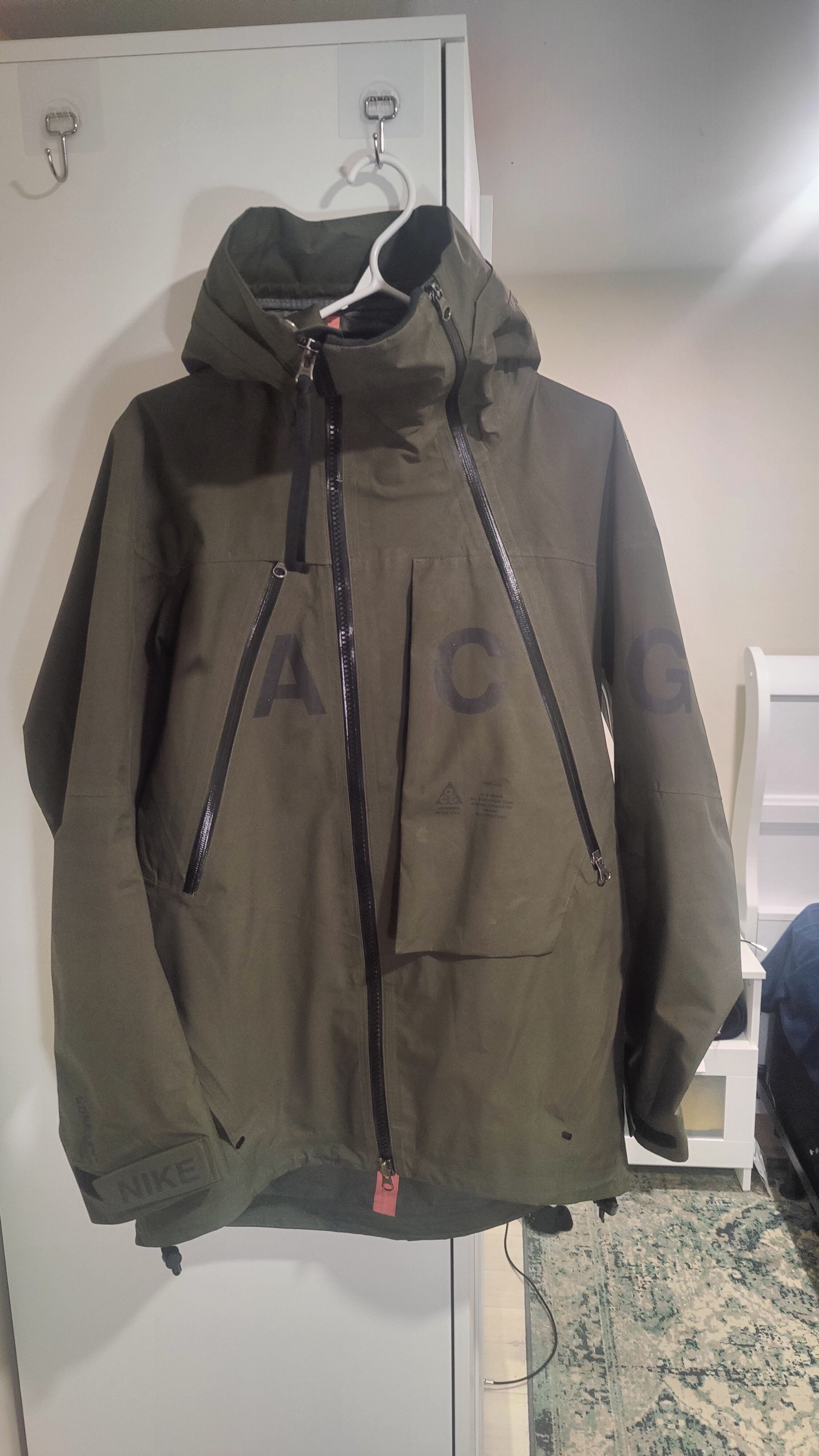 Errolson Hugh × Nike ACG Nikelab ACG Alpine gore-tex jacket,Olive, size ...