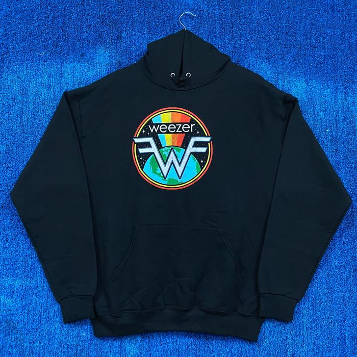 Very Rare Weezer Pride Around the World Van Weezer Rock Hoodie XL | Grailed