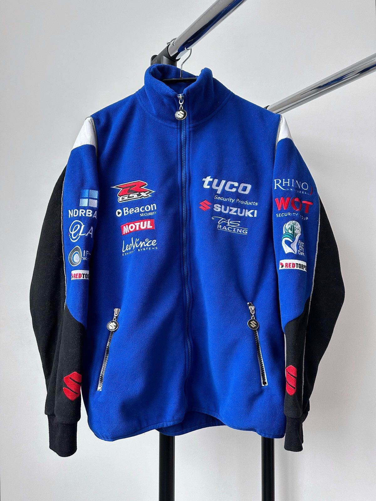 Streetwear × Vintage Vintage Y2K Suzuki Multilogo Racing Zip Fleece ...