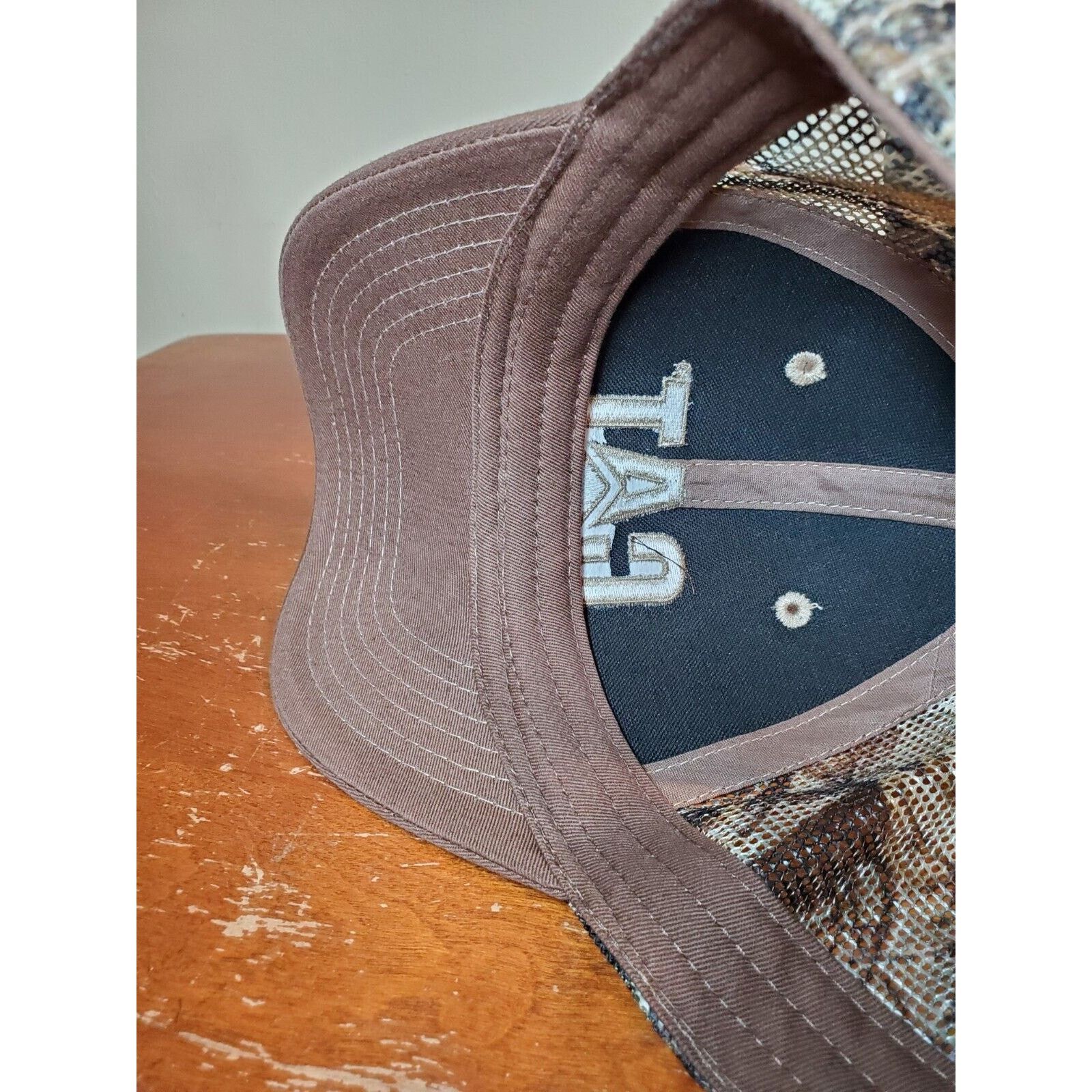 Caterpillar CAT Hat Camo Mesh Snapback Cap Camouflage Woods Hunting ...
