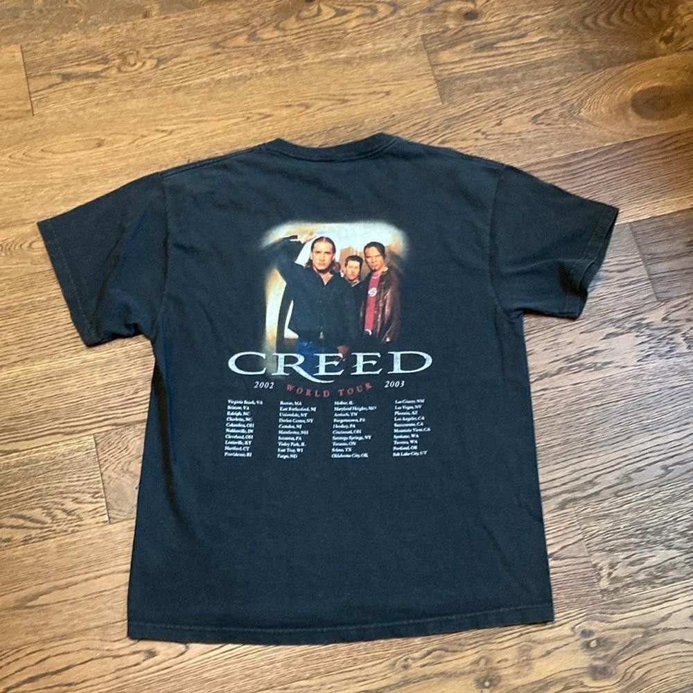Designer Vintage Creed 2002 2003 Weathered World Tour T Shirt | Grailed