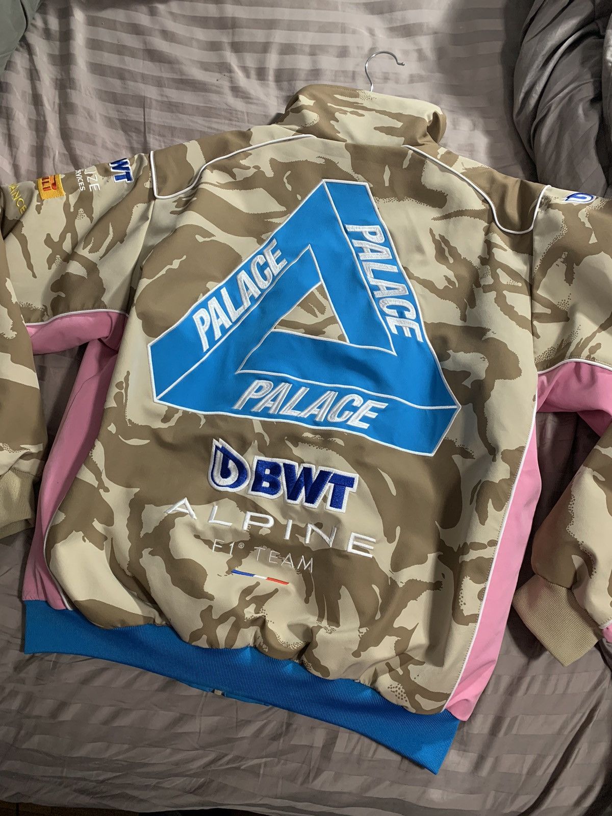 Kappa × Palace Palace Kappa Alpine F1 Racing Jacket (Tan) | Grailed