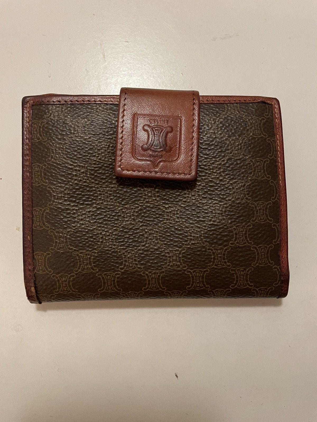 Celine Authentic Vintage Triomphe Coated Canvas Wallet | Grailed