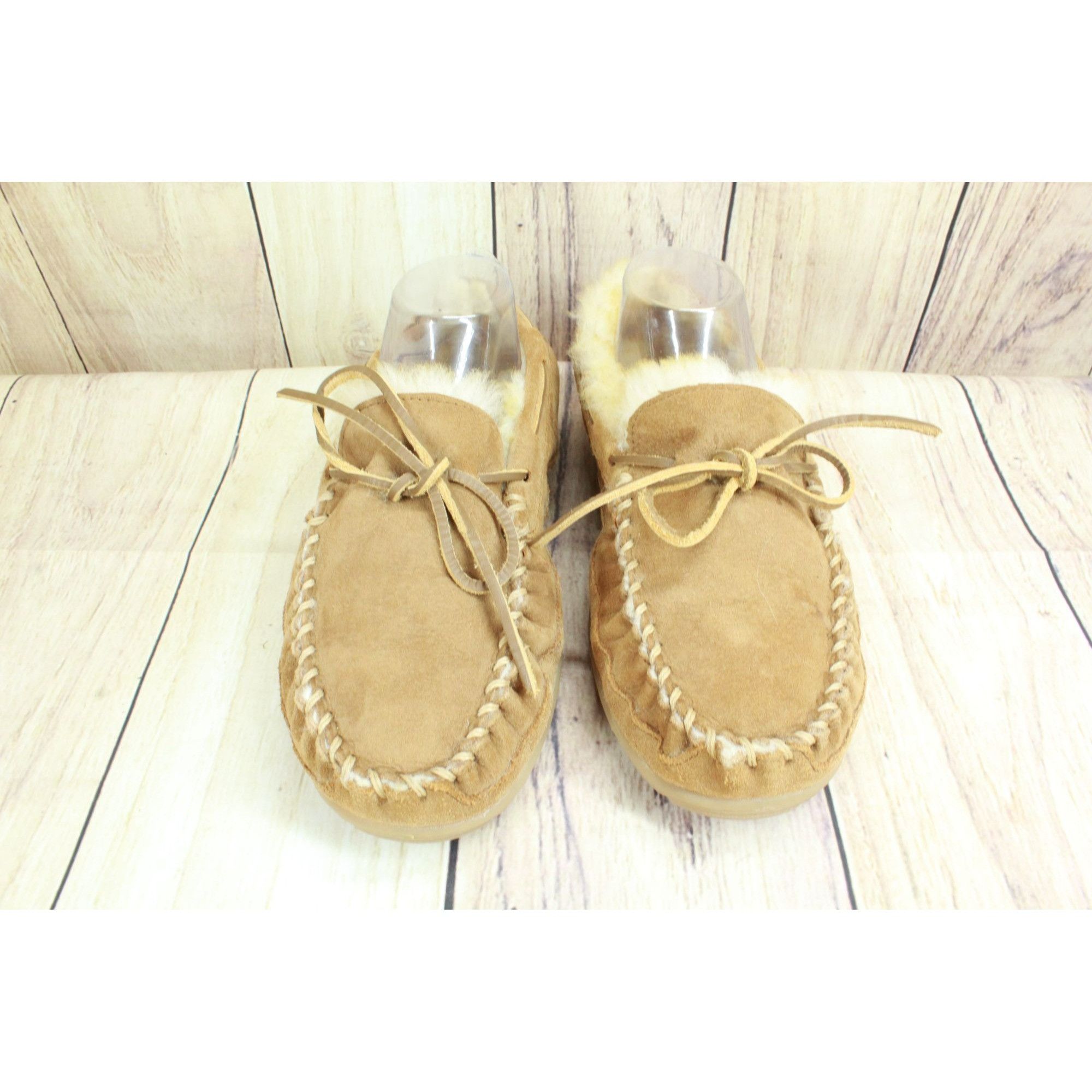 L.L. Bean LL Bean Men's Wicked Good Moccasins Shearling Lined Suede ...