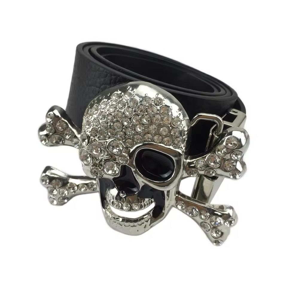 Vintage Rhinestone Skull Skeleton Gothic Belt Buckle | Grailed