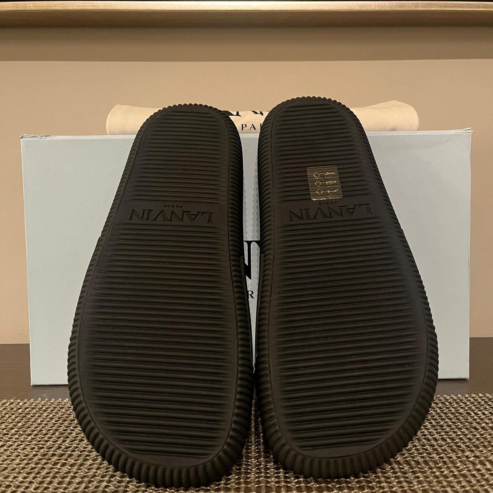 Lanvin Arpegie Logo Slides in Black / Multicolor | Grailed