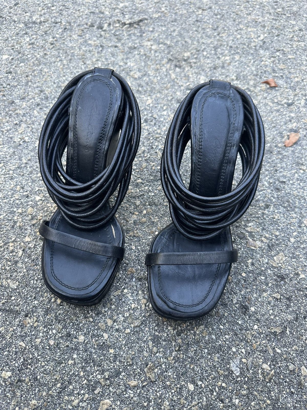 Rick Owens × Rick Owens Lilies Rick Owens Multi Strap “Slave” Wedge ...