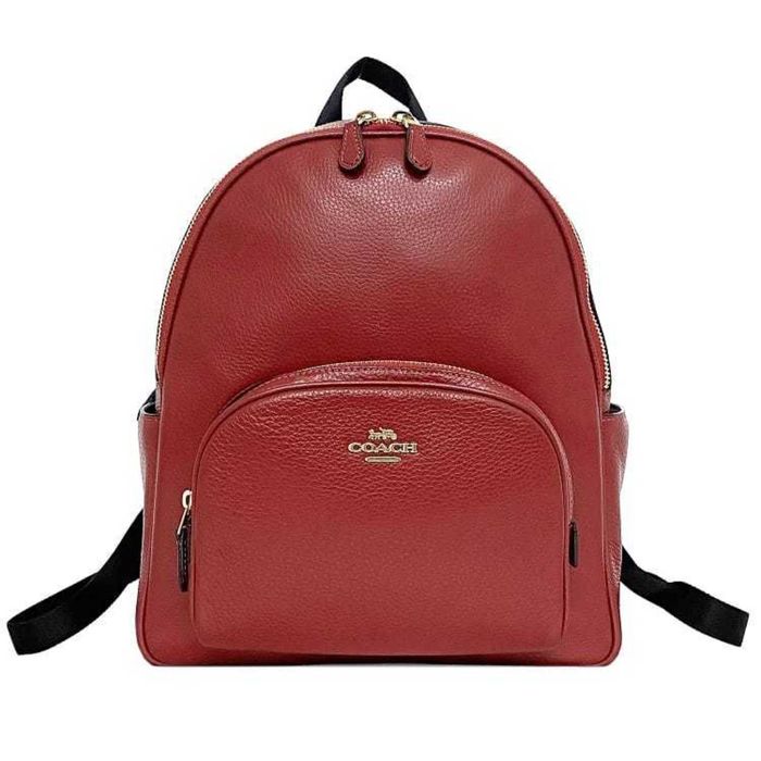 Coach COACH Rucksack Red 5666 Leather Backpack Ladies Black | Grailed