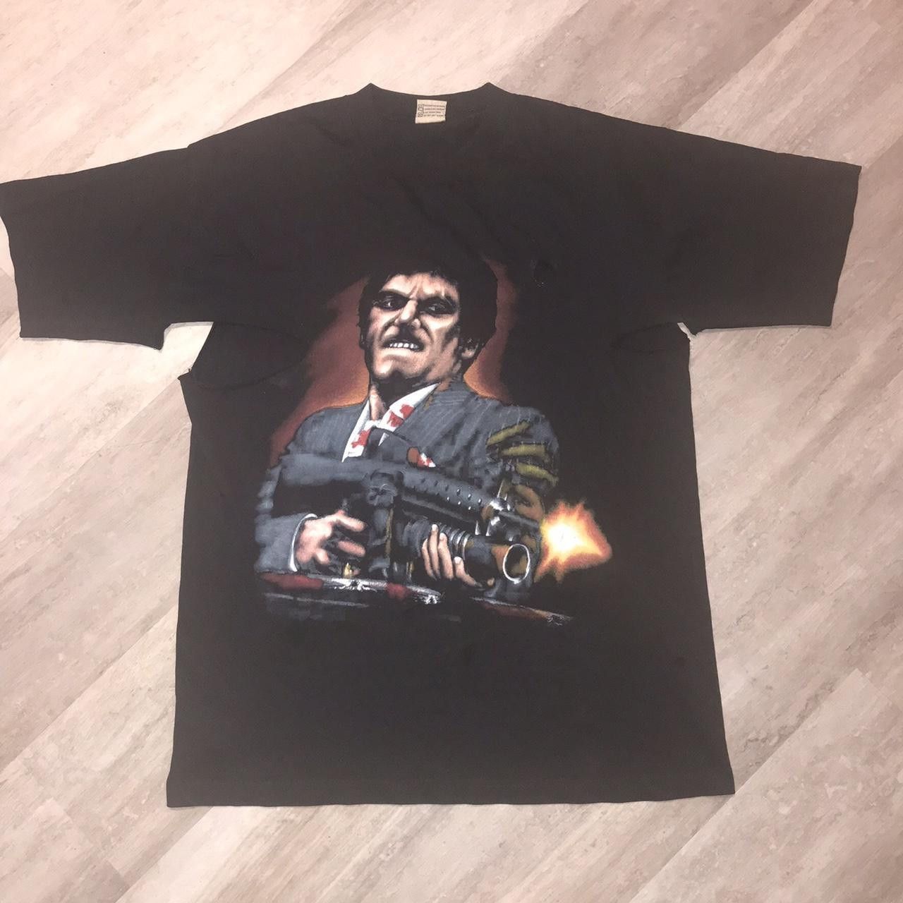 Vintage 1980’s Scar Face Machine Gun T-shirt | Grailed