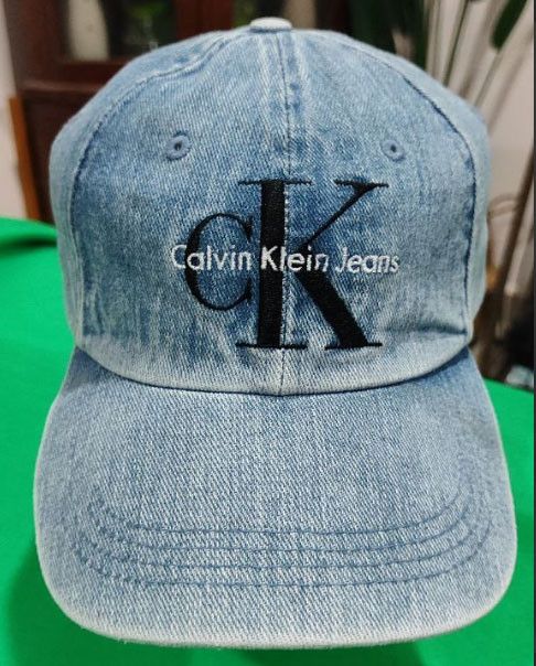 Calvin Klein VTG CK Calvin Klein Denim Wash Blue Jean Snapback Hat Cap ...