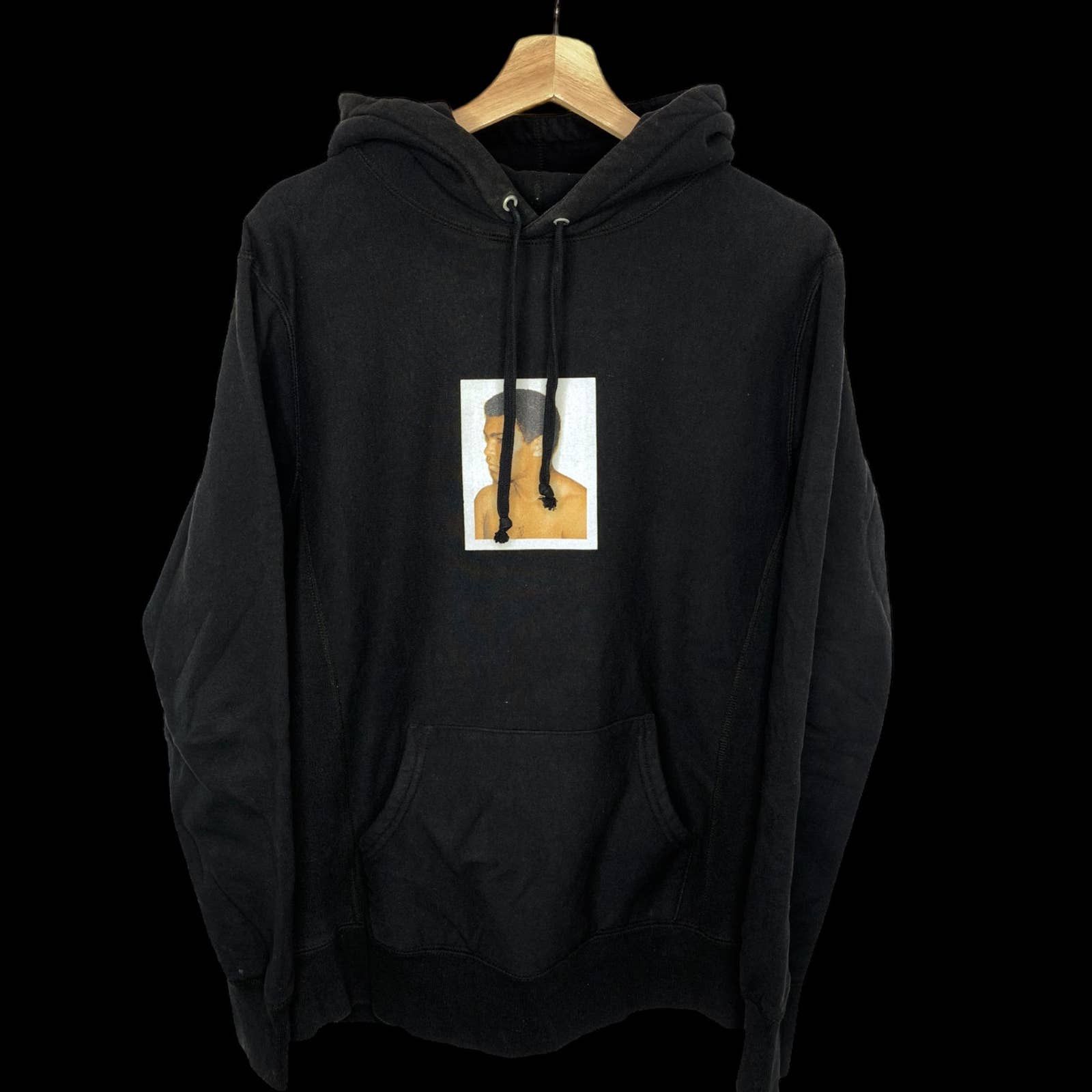Supreme Muhammad Ali Photo Hoodie #2 (Black) | Grailed