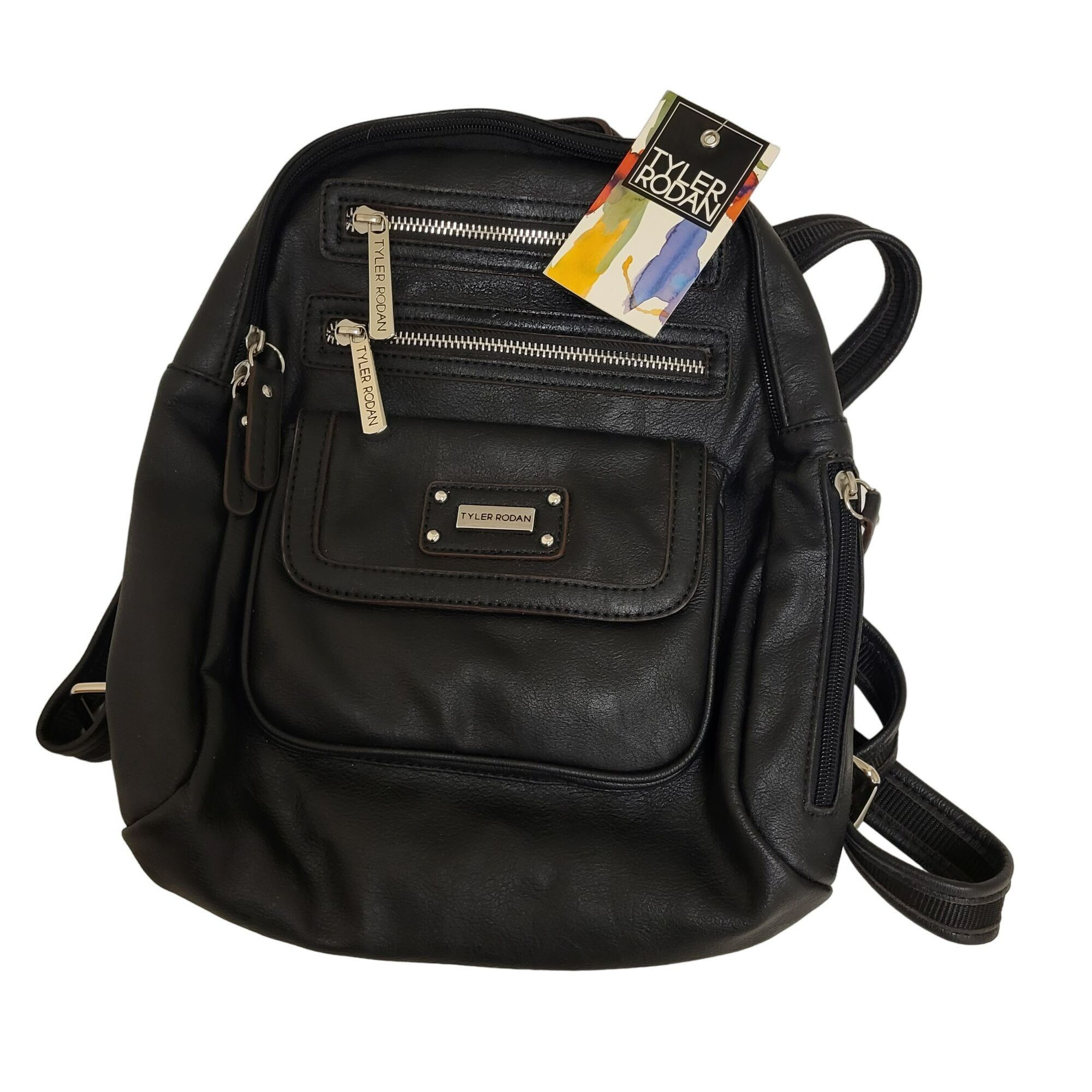 Other Tyler Roden Sidwell PU Leather Mini Backpack Black Silver | Grailed