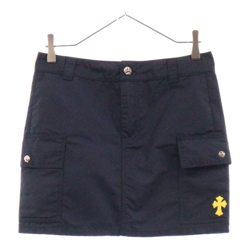 Chrome Hearts Chrome Hearts Newlon Navy Skirt with Cross Patch | Grailed