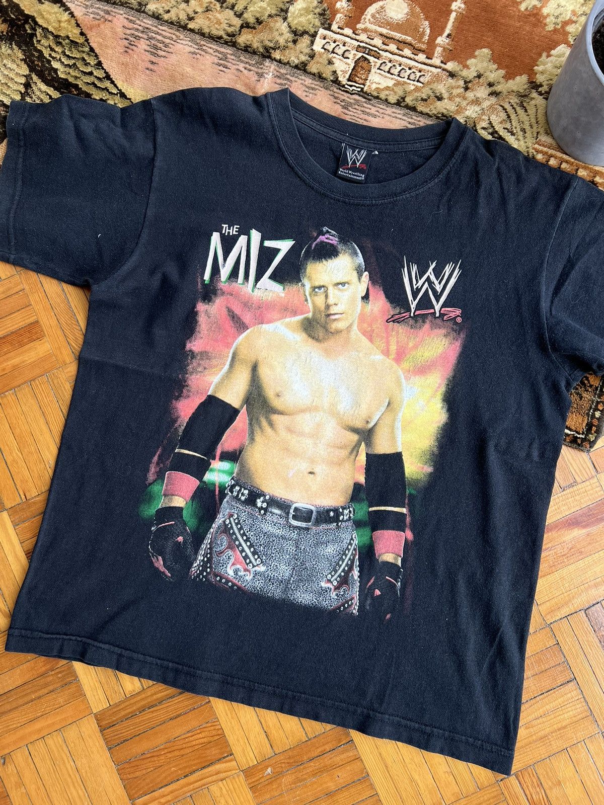Vintage × Wwe × Wwf 2000s The Miz RAW Wrestling Glitter Tee | Grailed