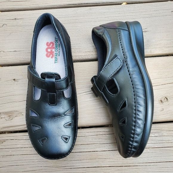 Sas SAS Roamer Black Leather Slip On Moccasin Loafer Shoes | Grailed