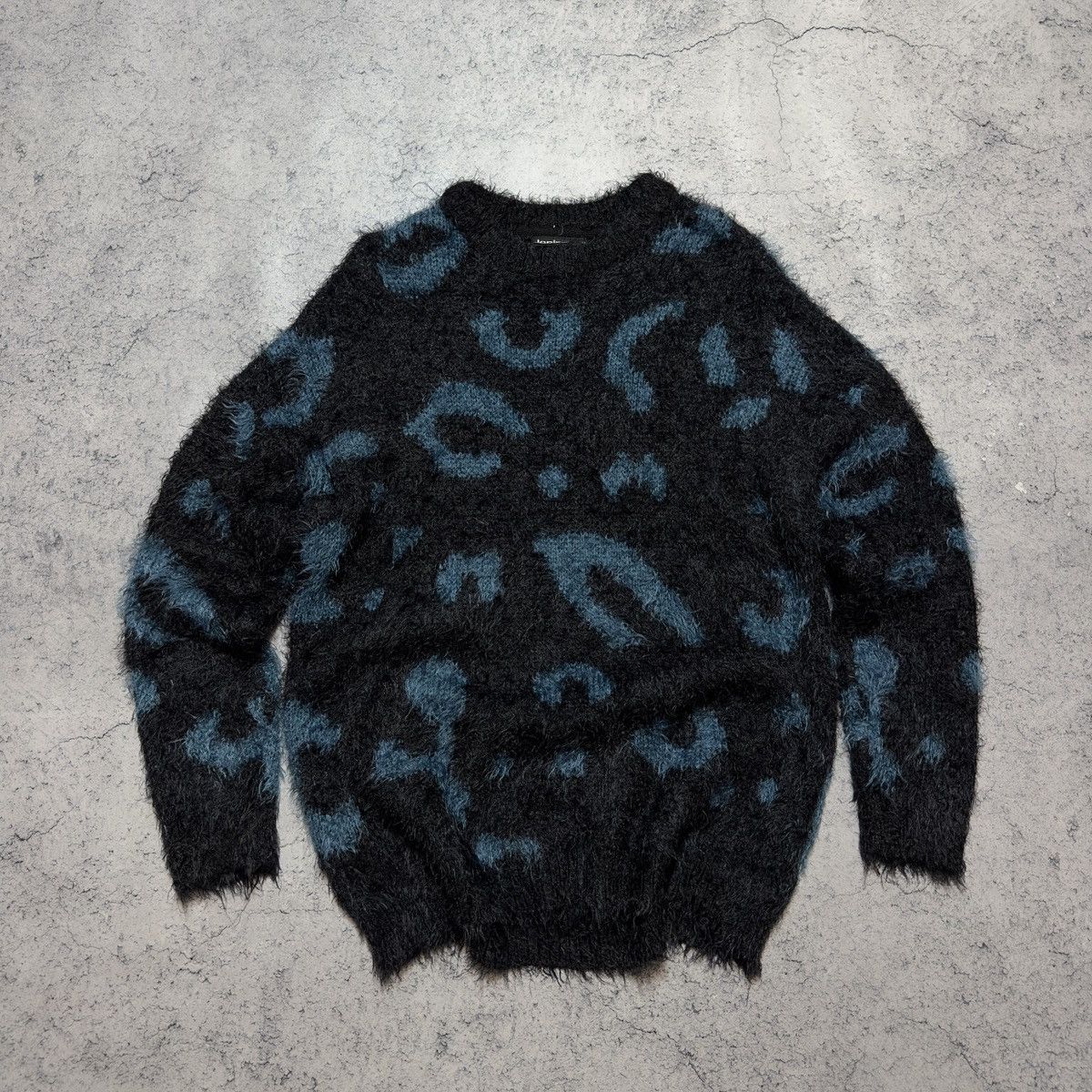 Glamour Archive Mohair Fuzzy Blue Metal Sweater 90’s Avant Garde | Grailed
