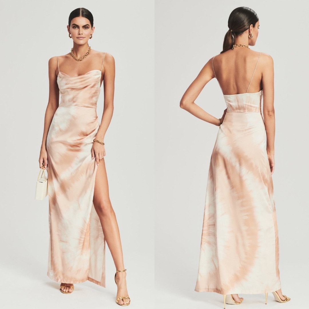 Retrofete Retrofete | Marlene Neutral Tie Dye Silk Maxi Dress S | Grailed