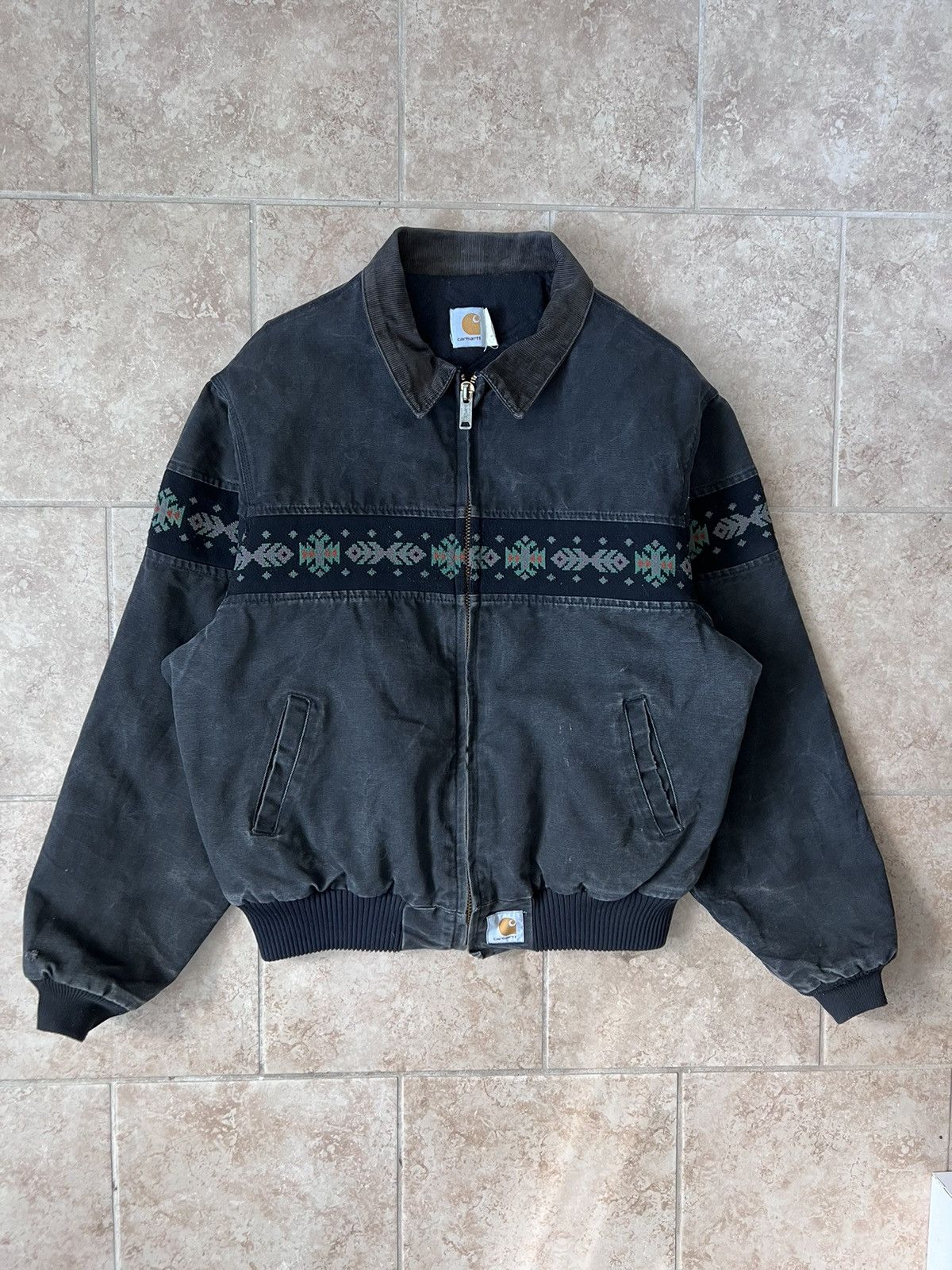 Carhartt × Vintage 90s Carhartt Aztec Jacket | Grailed