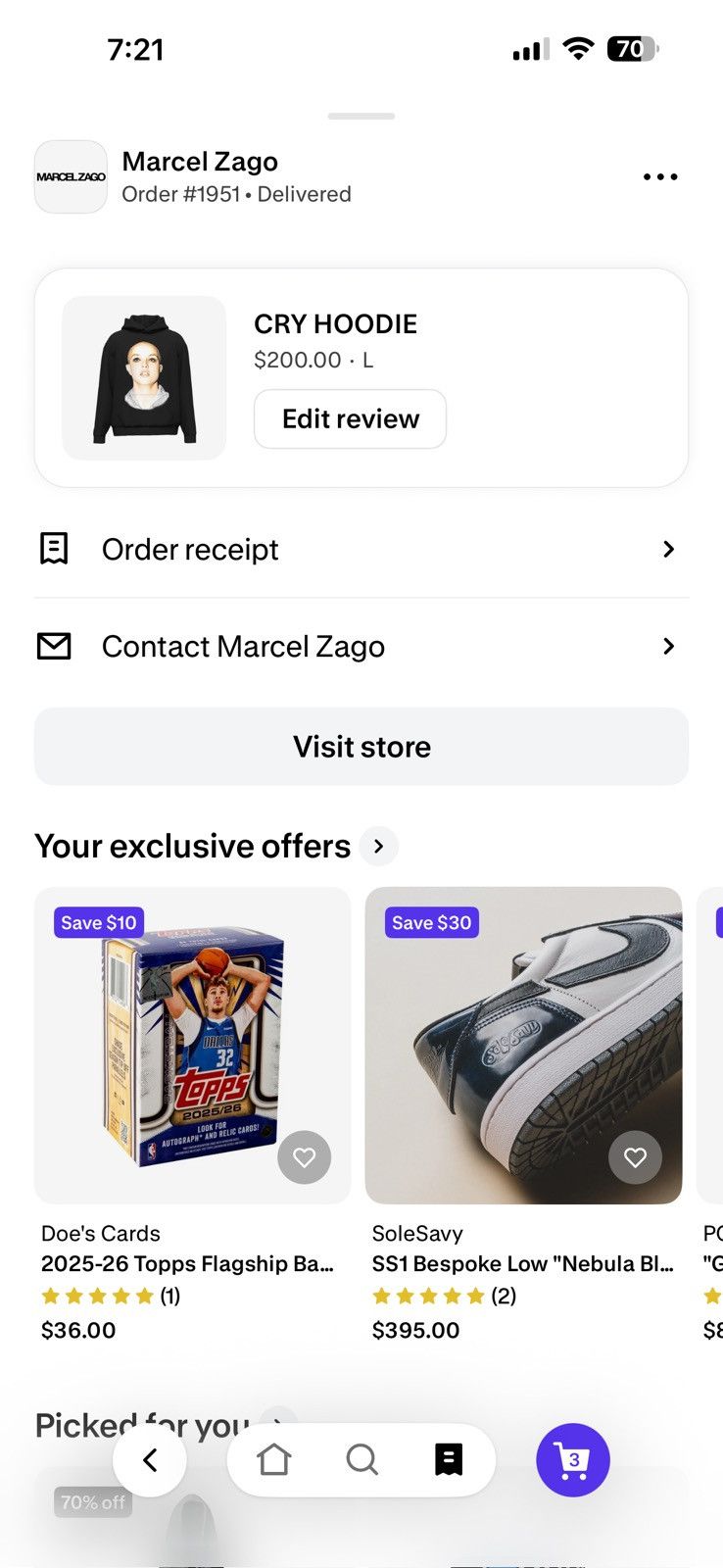 Marcel Zago marcel zago britney spears “cry” hoodie | Grailed